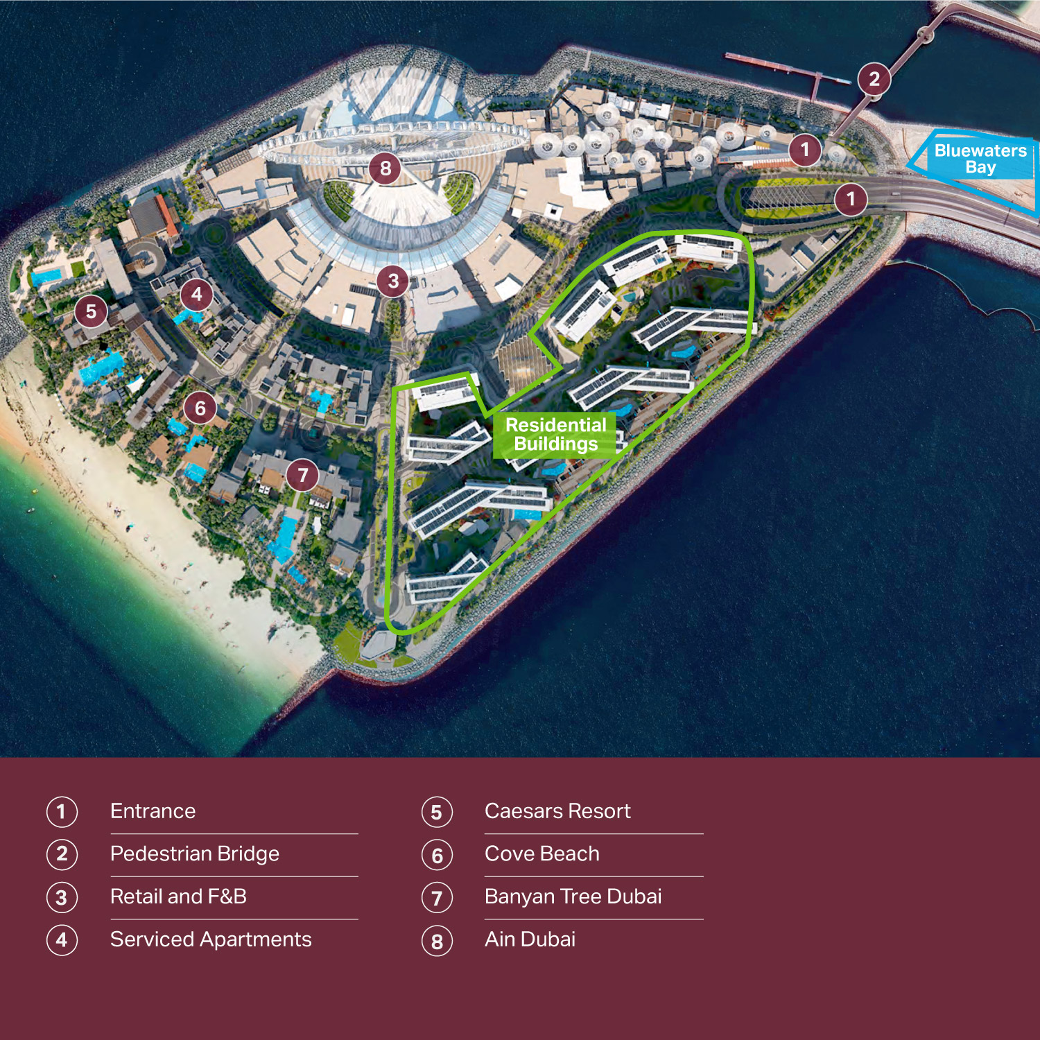 Откройте остров Блюуотерс | Крупный проект в Дубае | Meraas